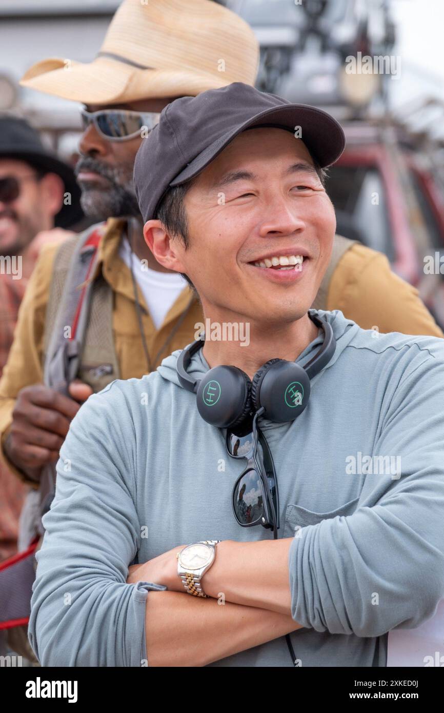TWISTERS, director Lee Isaac Chung, on set, 2024. ph: Melinda Sue ...