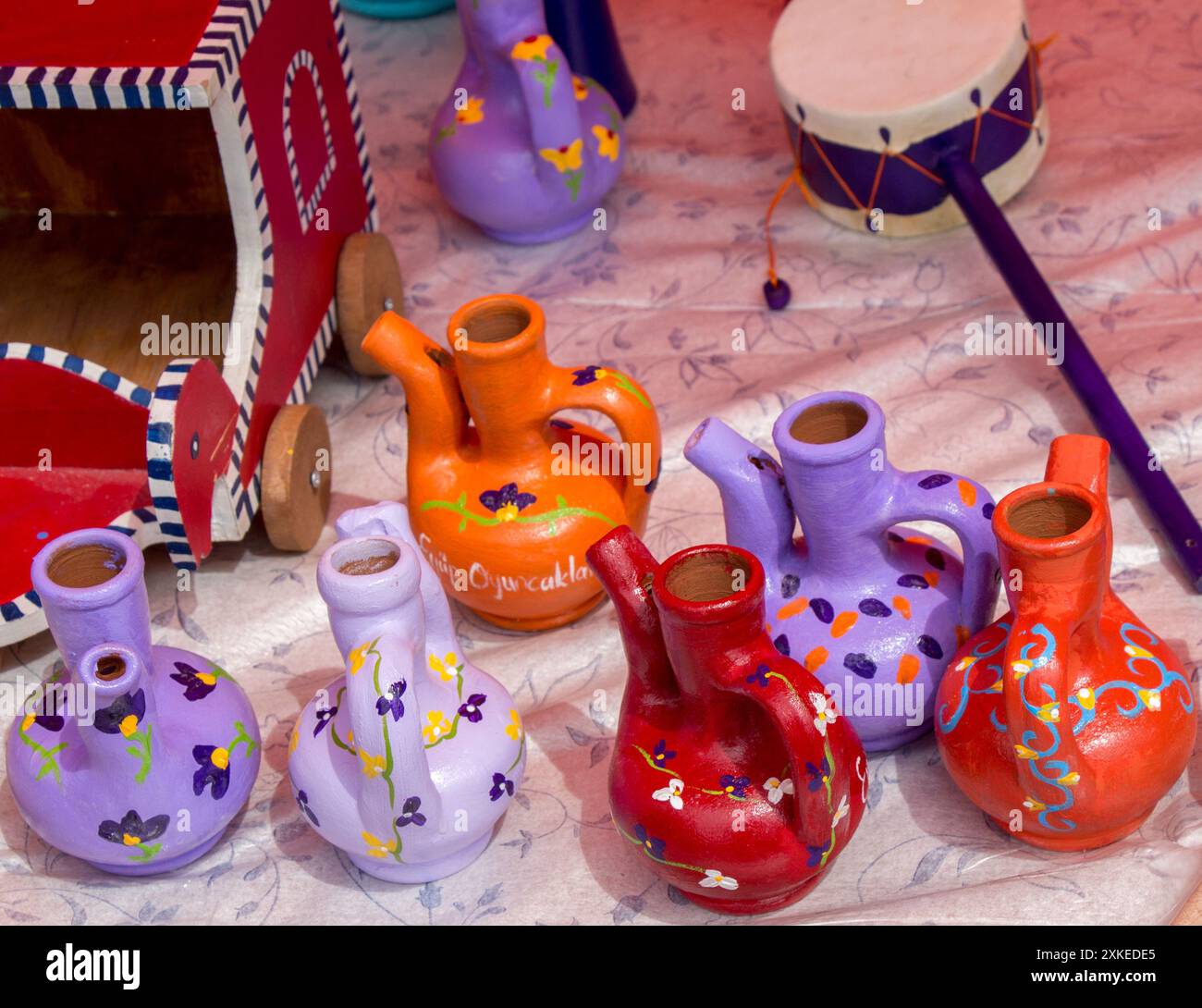 Very old style clay ewer water jar in view Stock Photo - Alamy