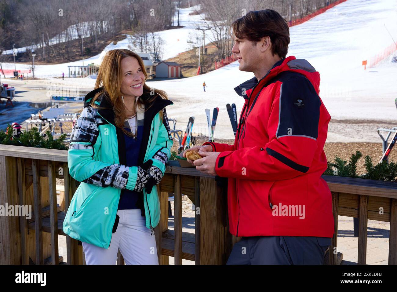 A VERY VERMONT CHRISTMAS, from left: Katie Leclerc, Ryan McPartlin ...