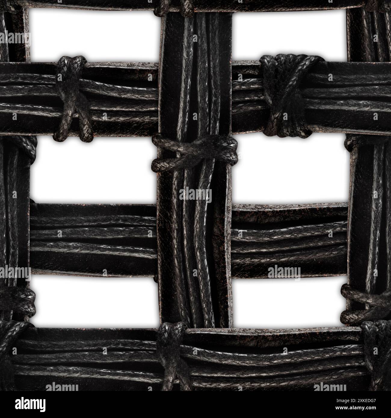 Seamless isolated photo of leather black colored belt braided mesh ...