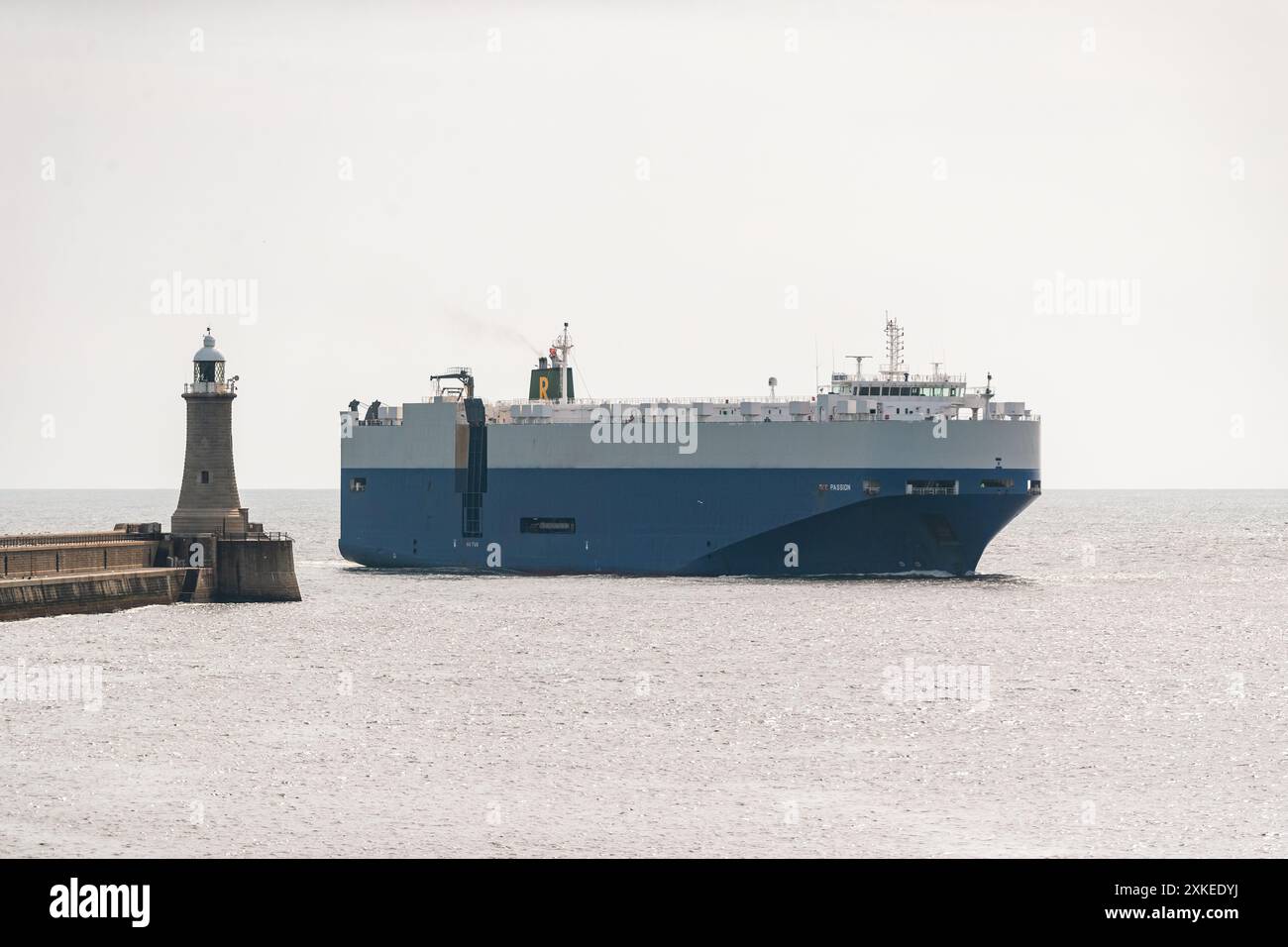 The marine vessel RCC Passion a Bahamian registered car carrier enters ...