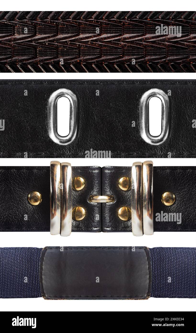 Seamless isolated photo of black and brown colored leather belt straps ...