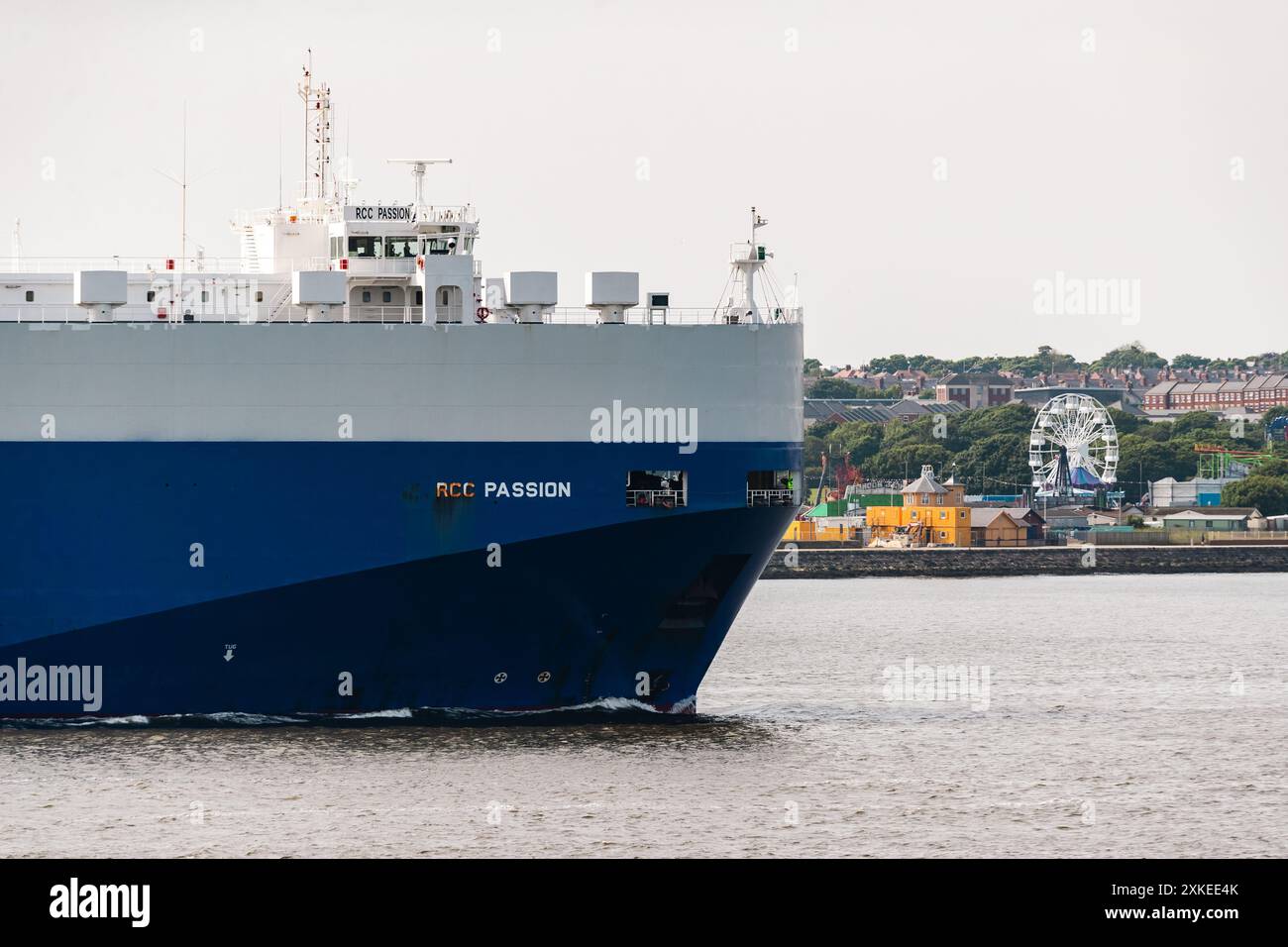 The marine vessel RCC Passion a Bahamian registered car carrier enters ...