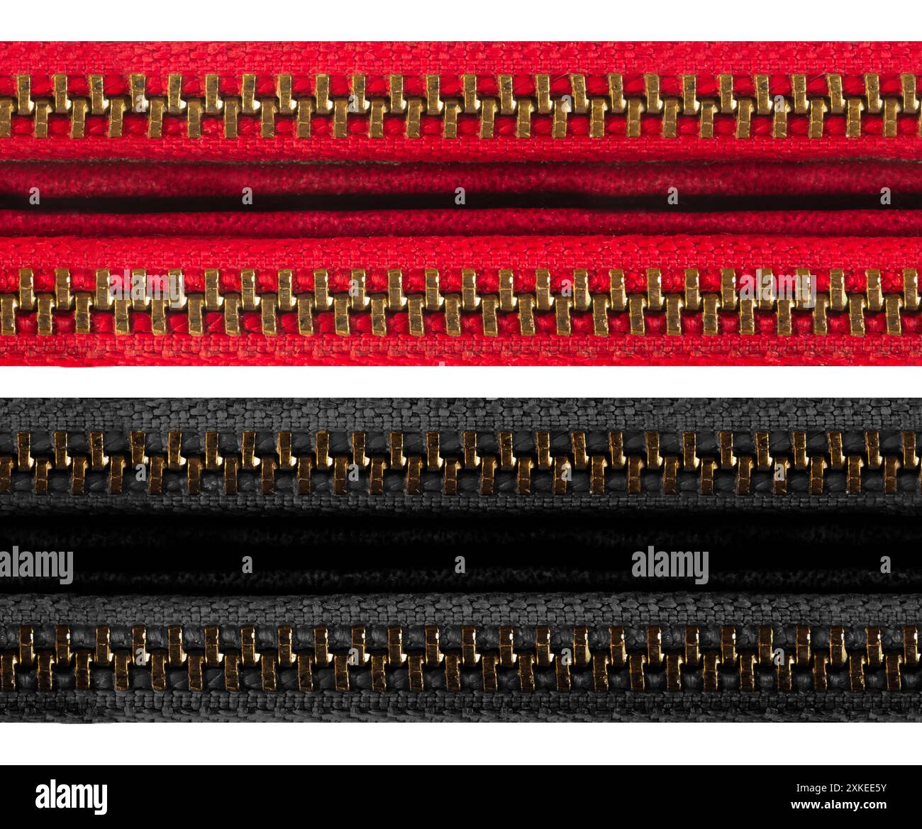 Seamless isolated photo of red and black cloth with zipper on white ...