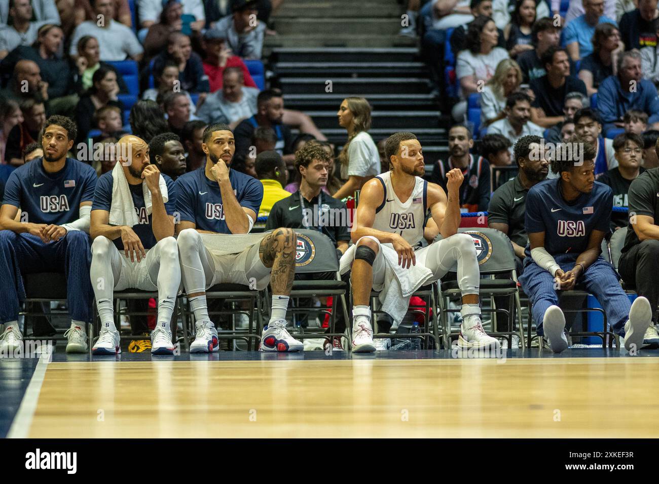 Stephen Curry (USA, #04), GBR, USA vs. Germany, Basketball, Testspiel ...