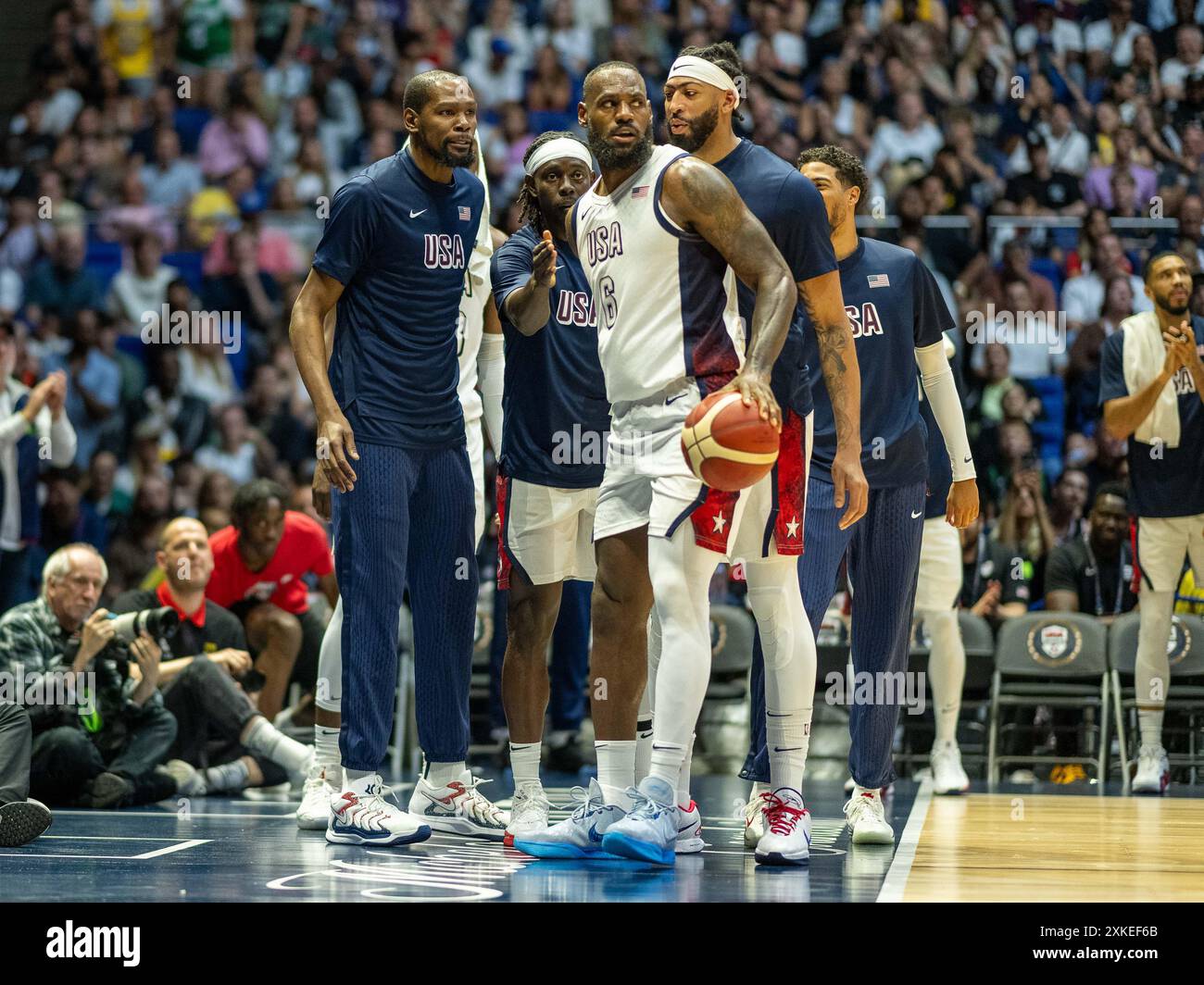 LeBron James (USA, #06), GBR, USA vs. Germany, Basketball, Testspiel ...