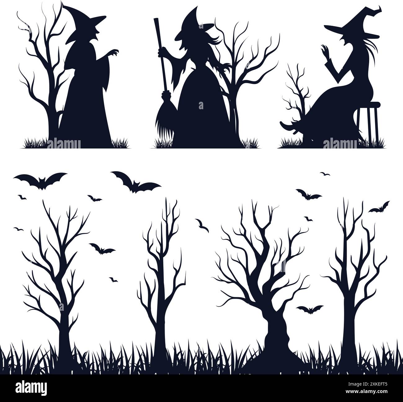 Witches cauldron silhouette hi-res stock photography and images - Alamy