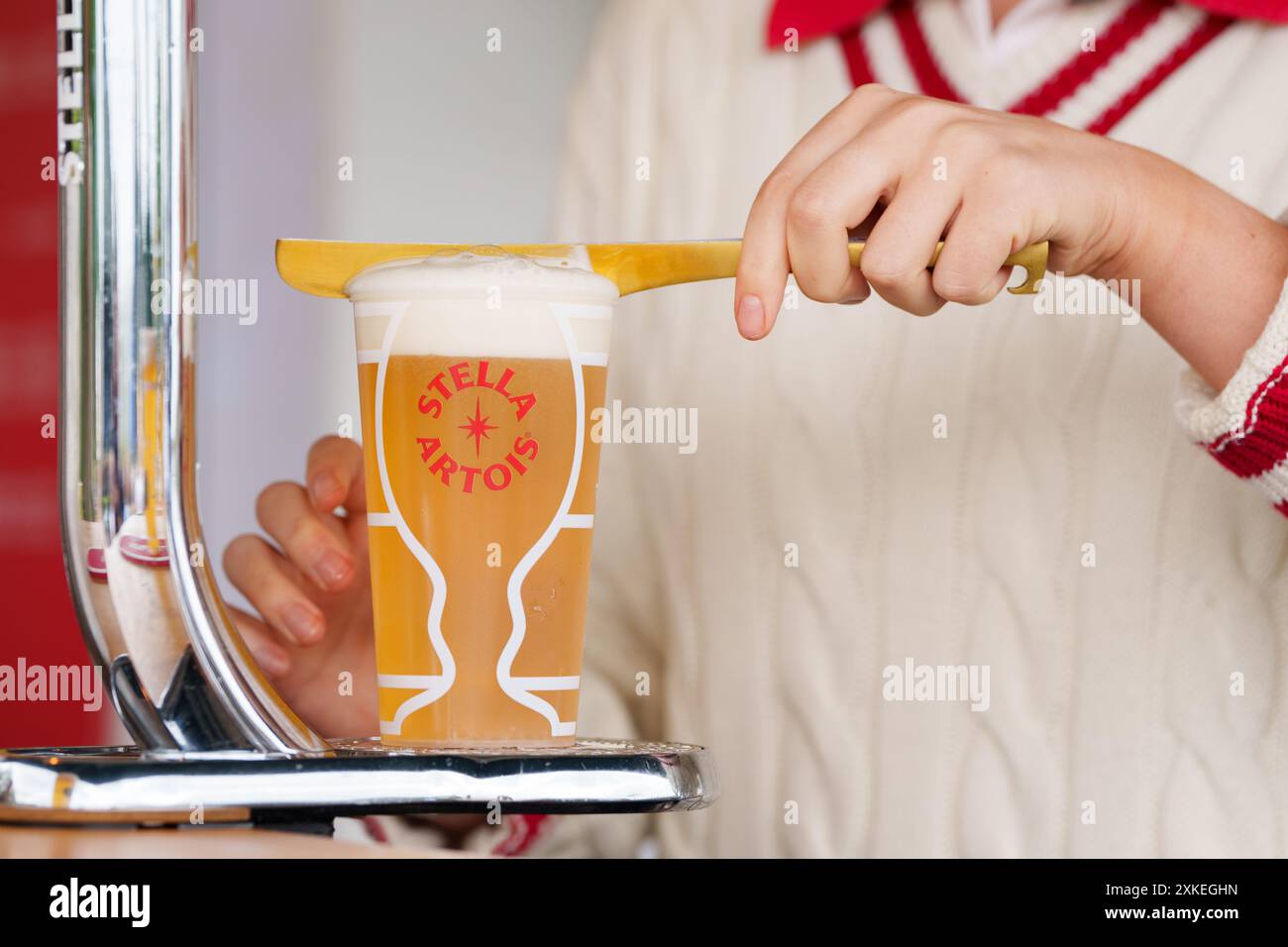 Stella Artois Beer at The Championships 2024. Wimbledon Stock Photo - Alamy