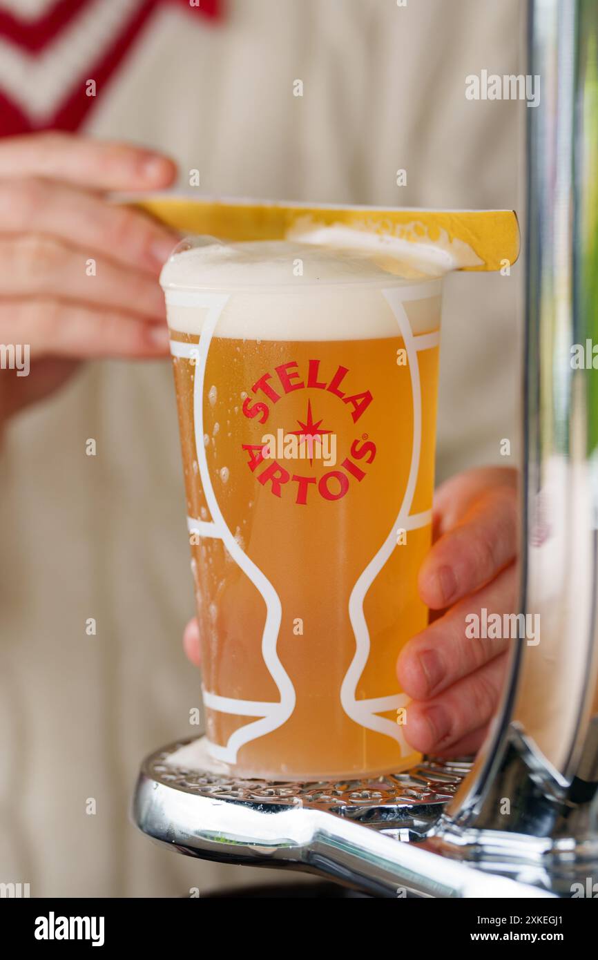 Stella Artois Beer at The Championships 2024. Wimbledon Stock Photo - Alamy