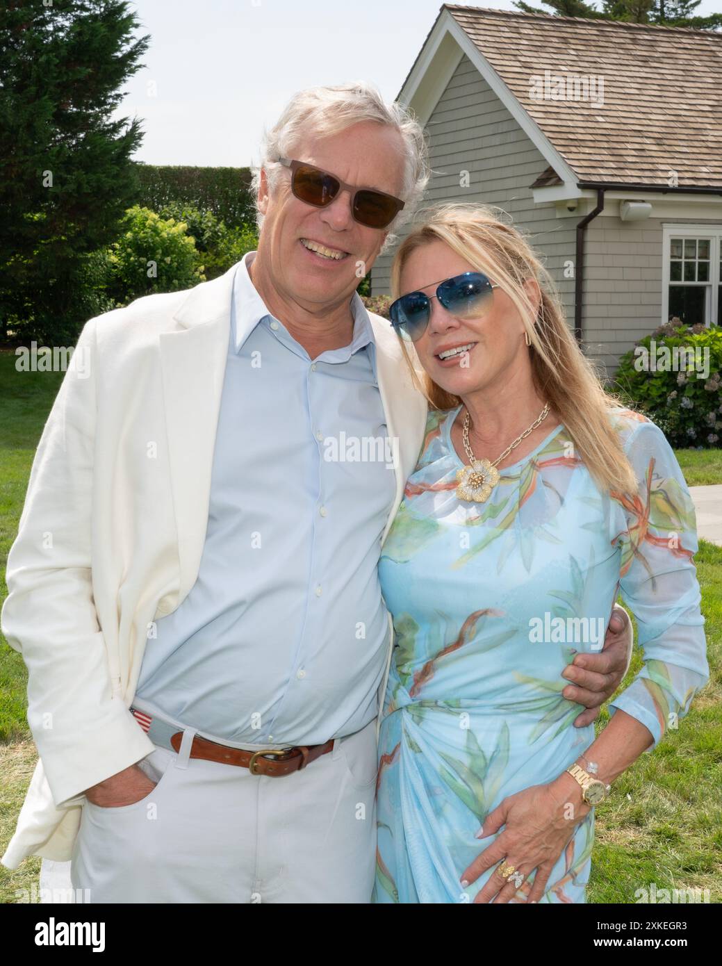 Bill Luby and Ramona Singer attends Maria & Ken Fishel's Polo Hamptons ...