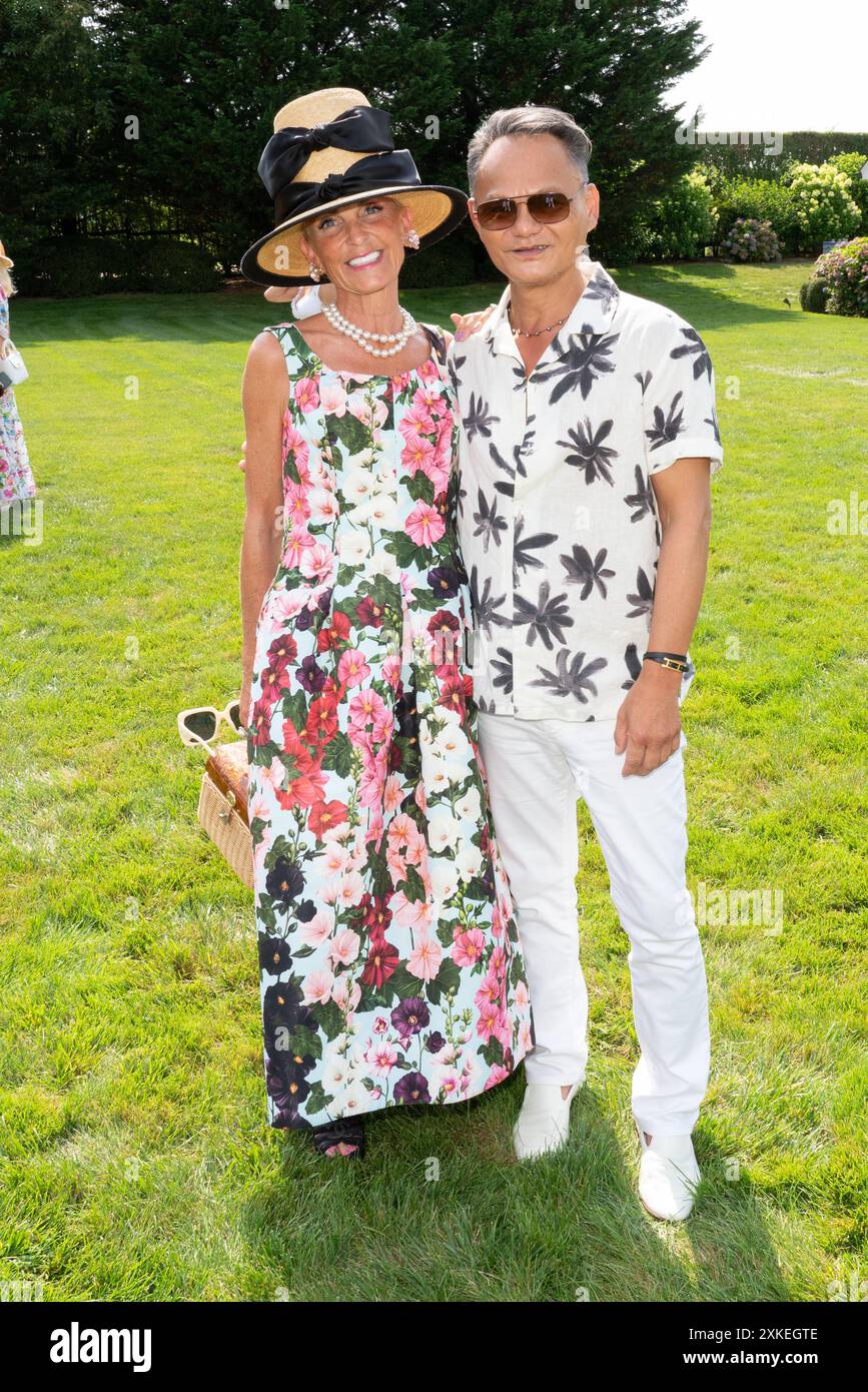Guest and Thuyen Nguyen attends Maria & Ken Fishel's Polo Hamptons ...