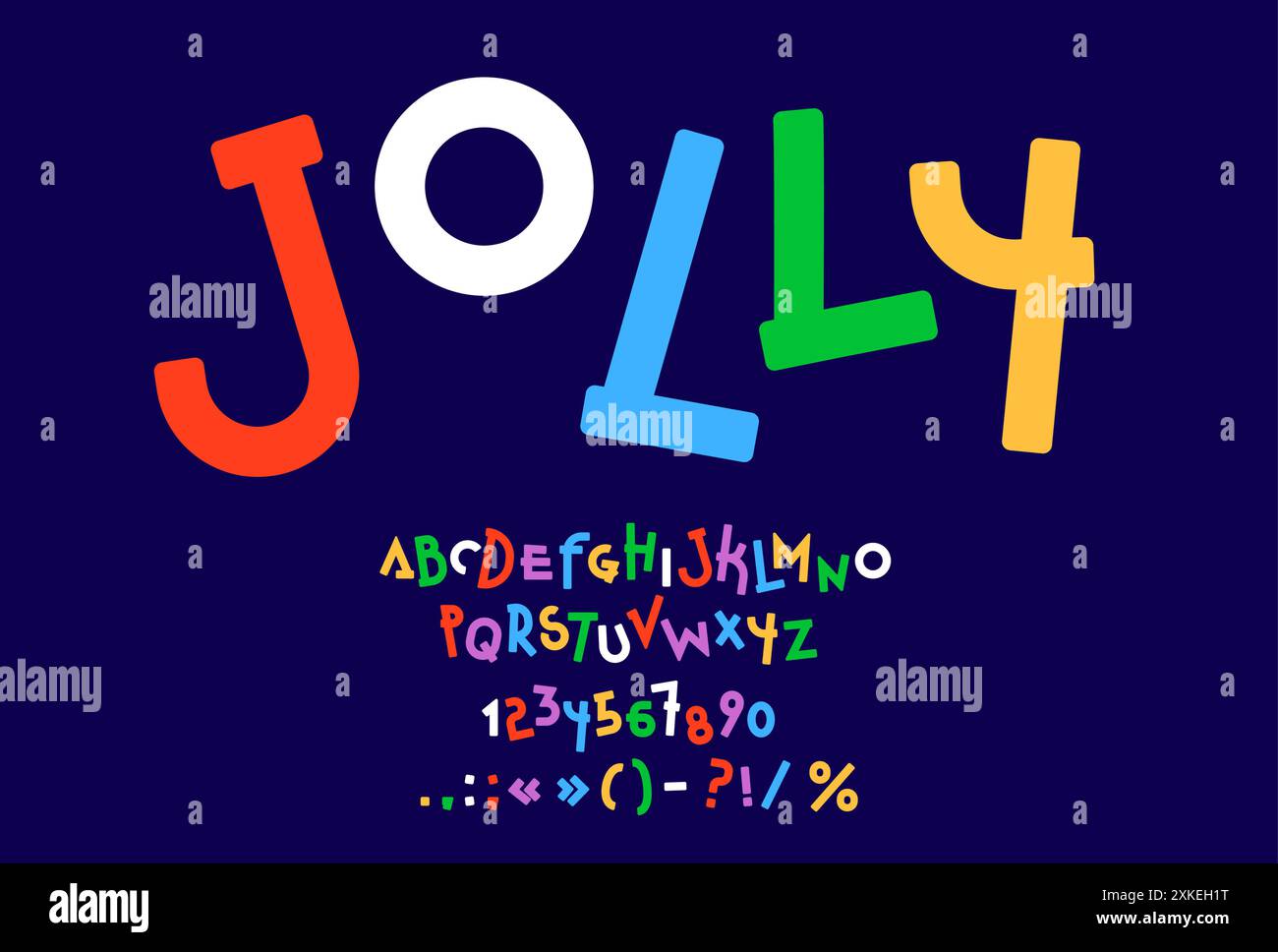 Funny cute font, children game type, comic typeface, creative childish ...