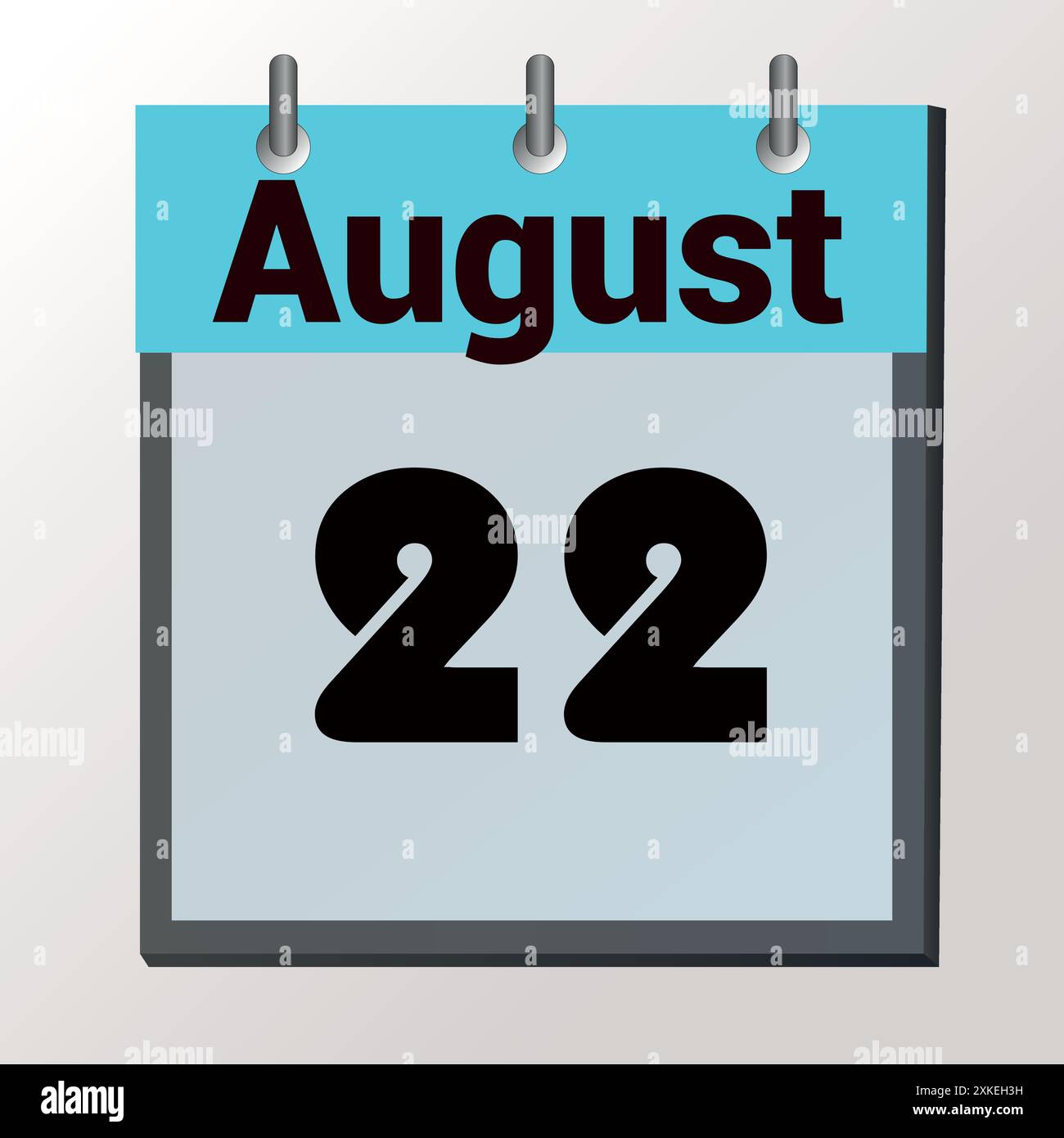 day on the calendar, vector image format, August 22 Stock Vector Image ...