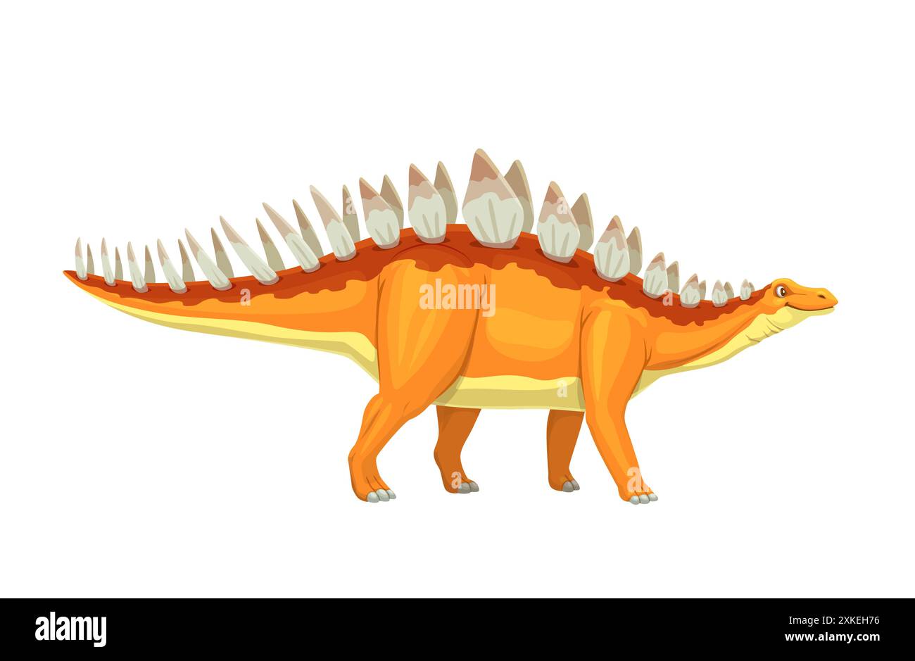 Lexovisaurus cartoon dinosaur for prehistoric dino and Jurassic lizard ...