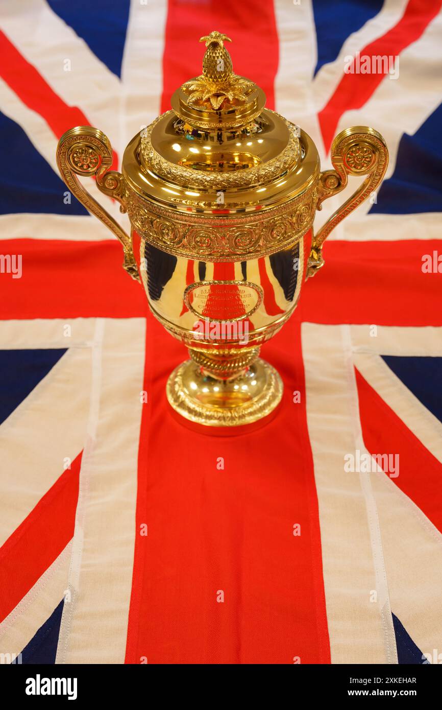 The Gentlemen's Singles Trophy for The Championships 2024. Wimbledon ...