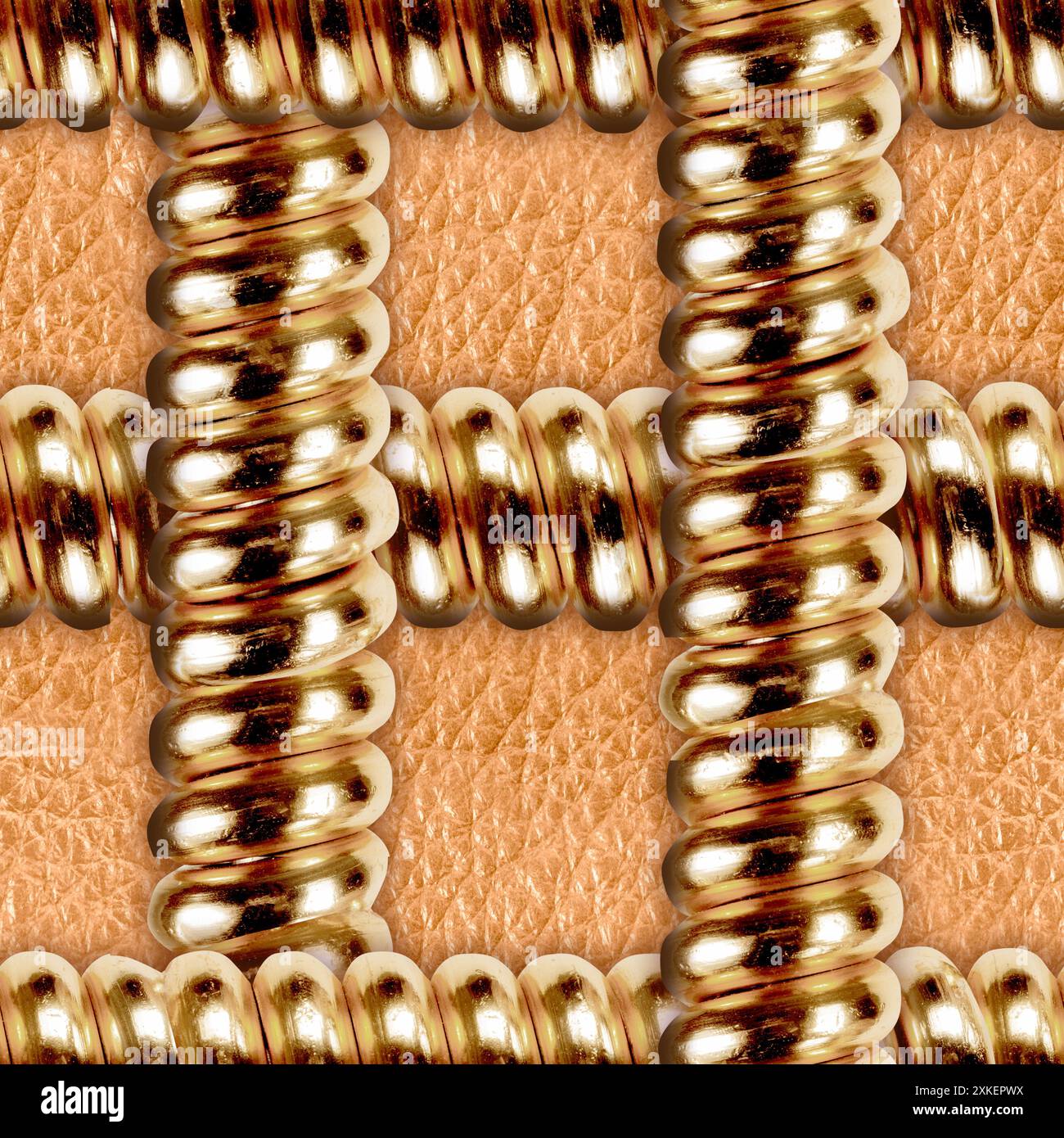 Seamless 4k photo texture photo of golden colored braided metal mesh on ...