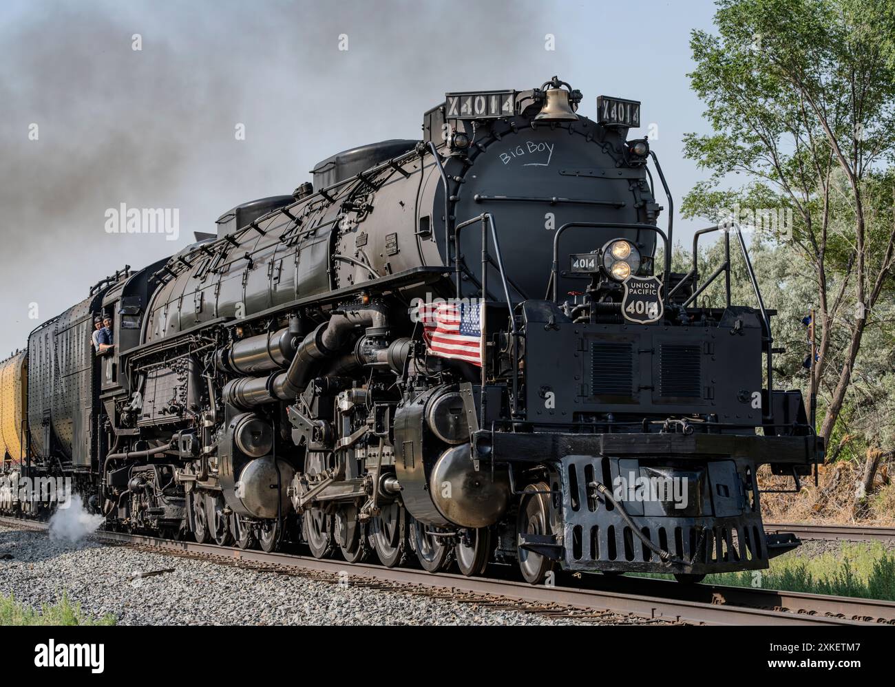 Union Pacific Big Boy steam engine 4014 operating at Deweyville Utah Stock Photo - Alamy