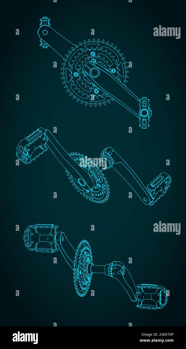 Crank pedals Stock Vector Images - Alamy