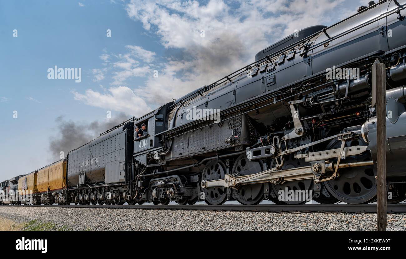 Union Pacific Big Boy steam engine 4014 operating near Downey Idaho Stock Photo - Alamy