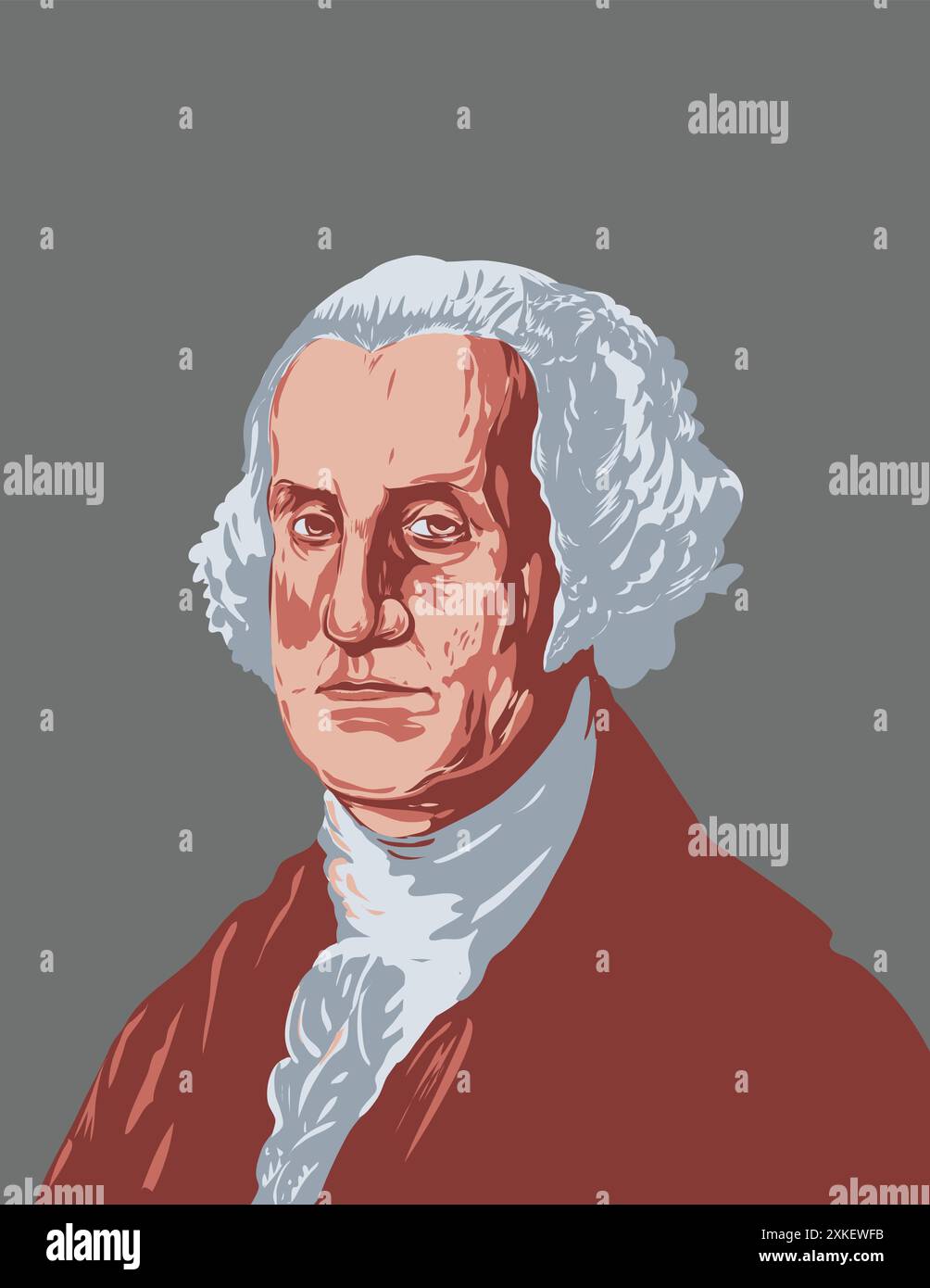 Portrait of american founding father Stock Vector Images - Alamy