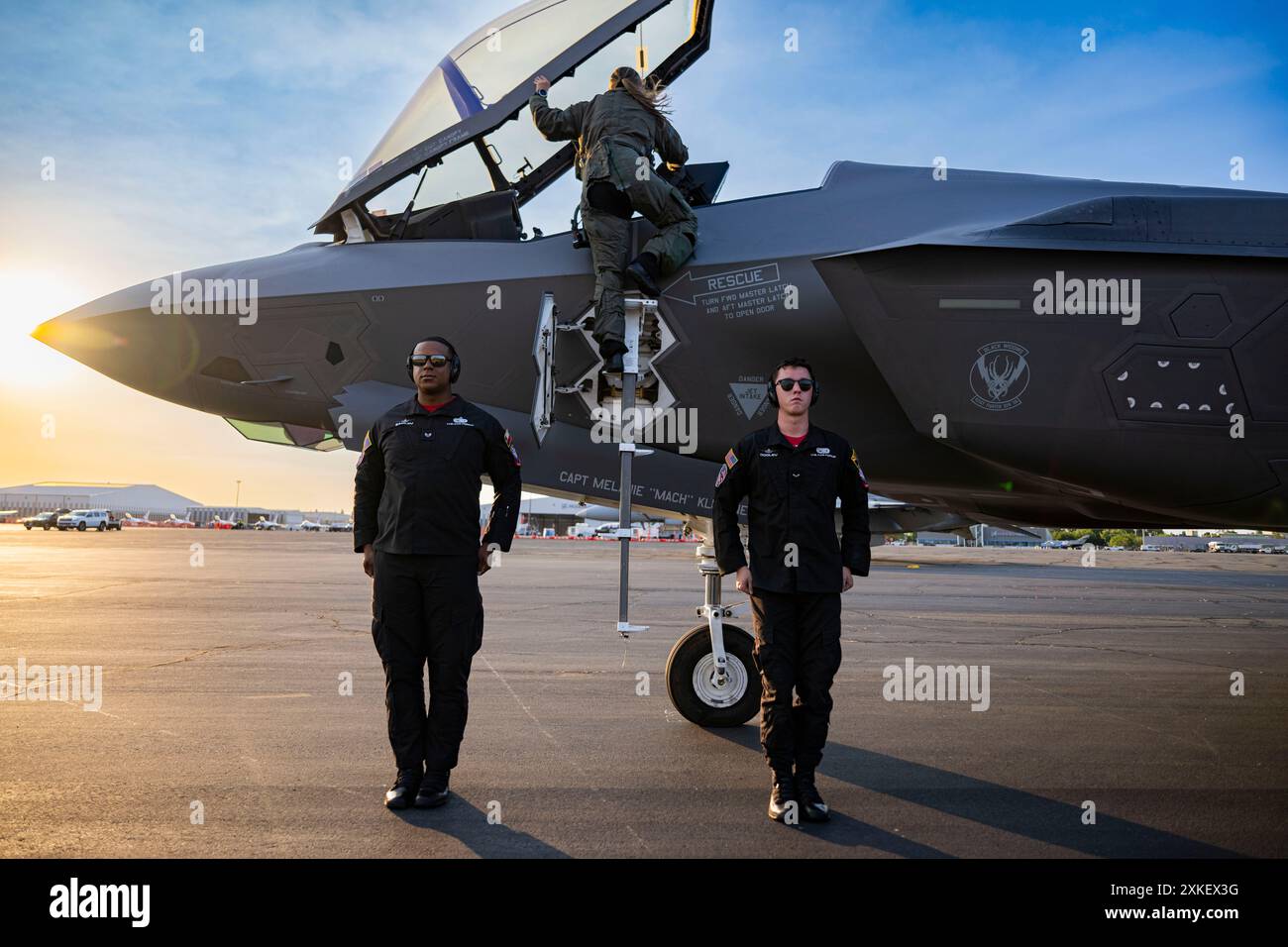 U.S. Air Force Capt. Melanie “MACH” Kluesner, the F-35A Demonstration ...