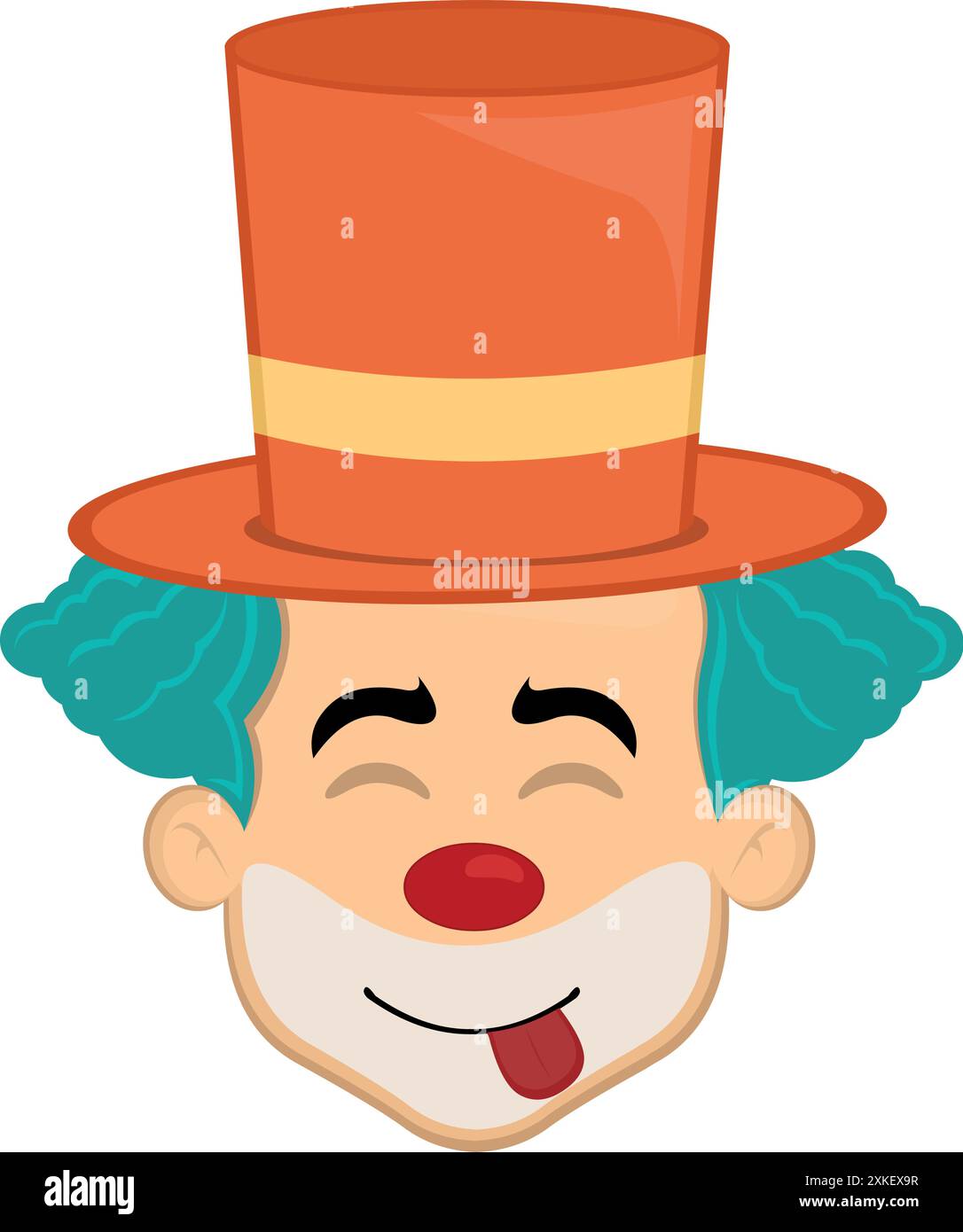 vector illustration face character clown cartoon, with a yummy ...