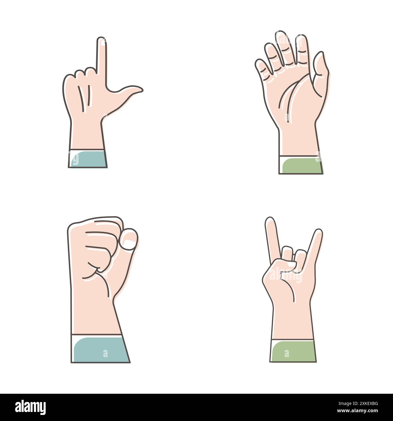 Hand gesture signal Stock Vector Images - Alamy