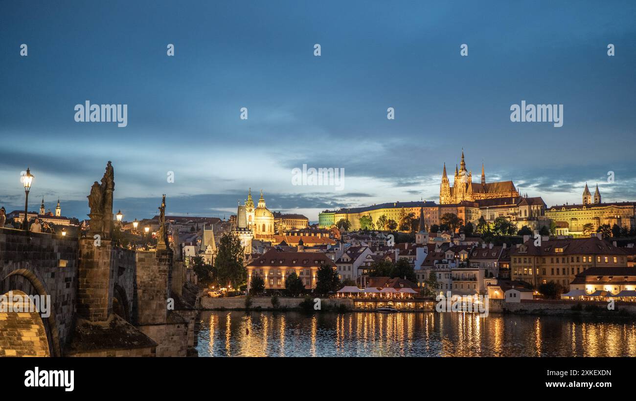 Prague vibrant scene castle hi-res stock photography and images - Alamy
