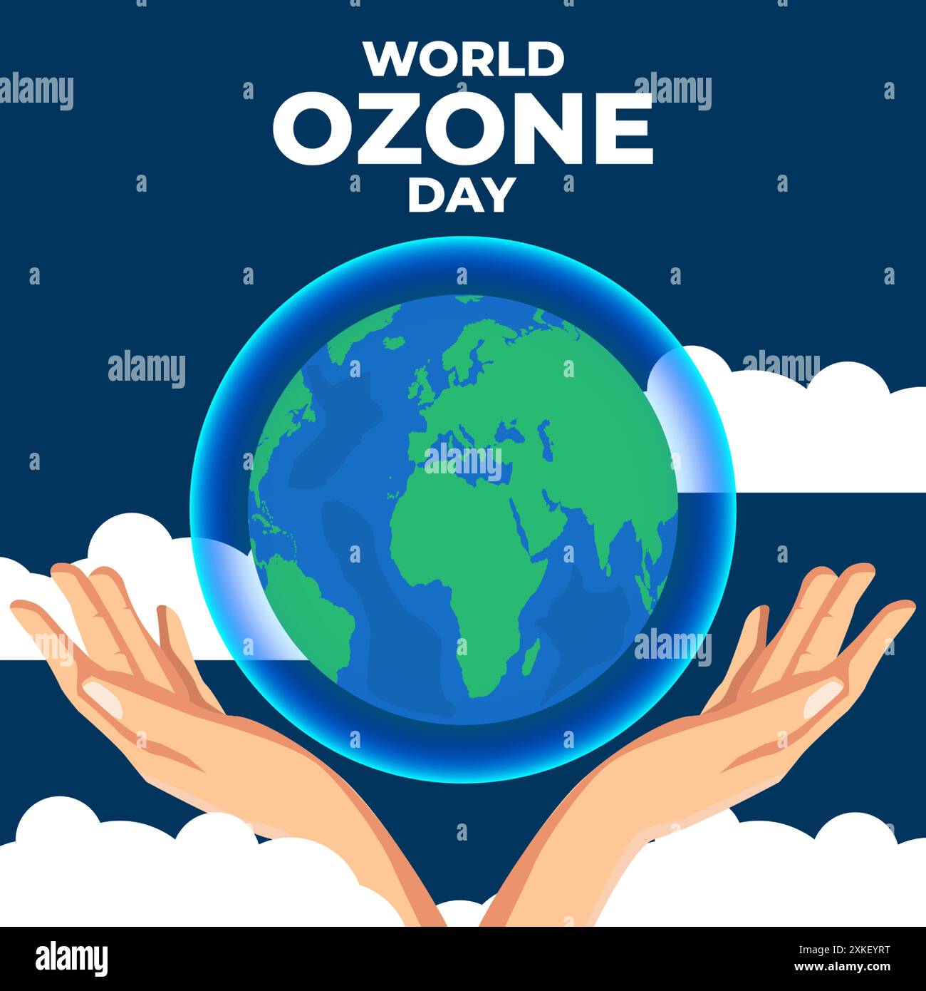 World ozone day concept flat hi-res stock photography and images - Alamy