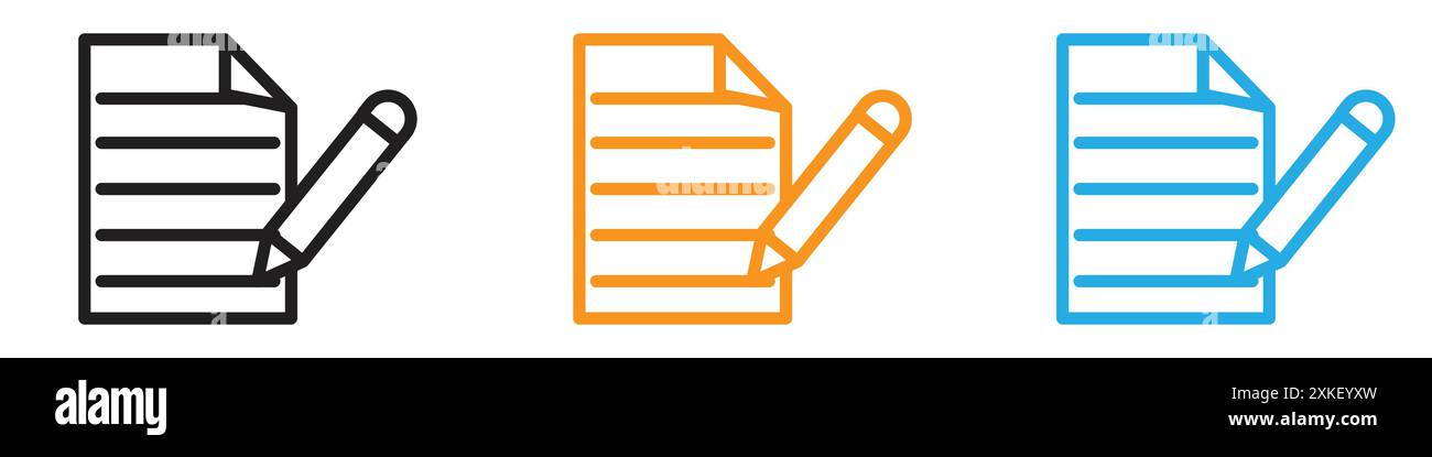 Assignment icon vector logo set collection or bundle pack group Stock ...