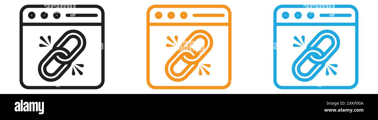 Backlink icon vector logo set collection or bundle pack group Stock ...