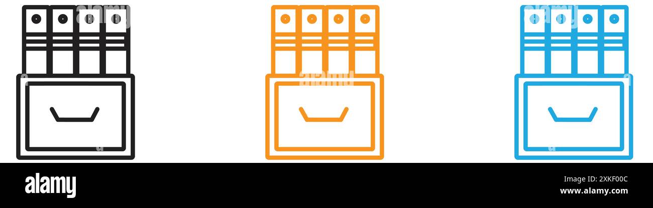 Archive folders icon vector logo set collection or bundle pack group ...