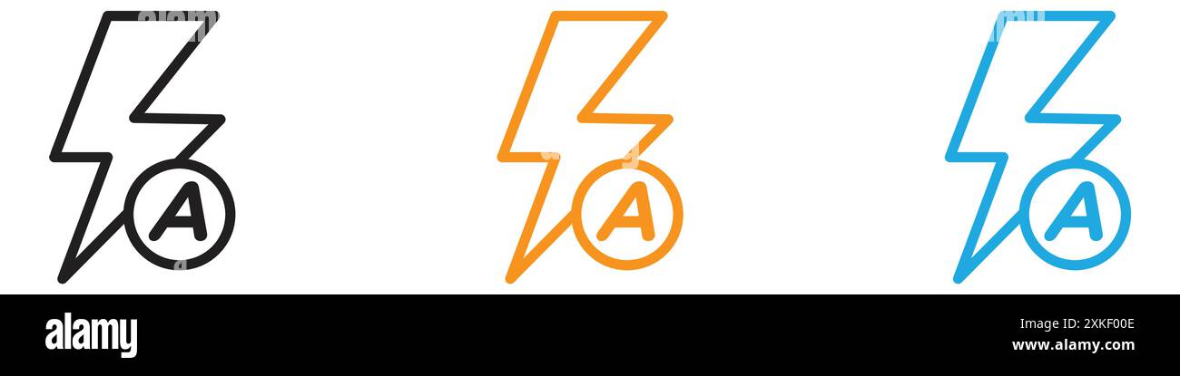 auto flash icon vector logo set collection or bundle pack group Stock ...