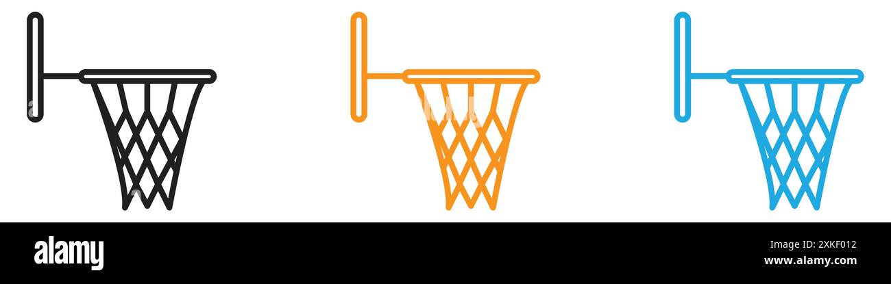 Basketball Hoop icon vector logo set collection or bundle pack group ...