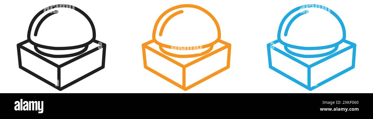 Buzzer icon vector logo set collection or bundle pack group Stock ...