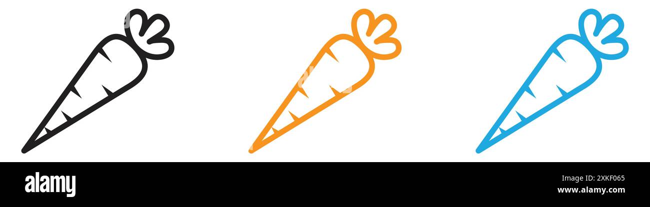 Carrot icon vector logo set collection or bundle pack group Stock ...