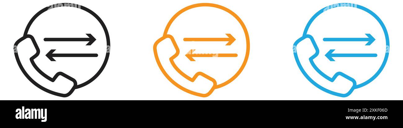 Call back icon vector logo set collection or bundle pack group Stock ...