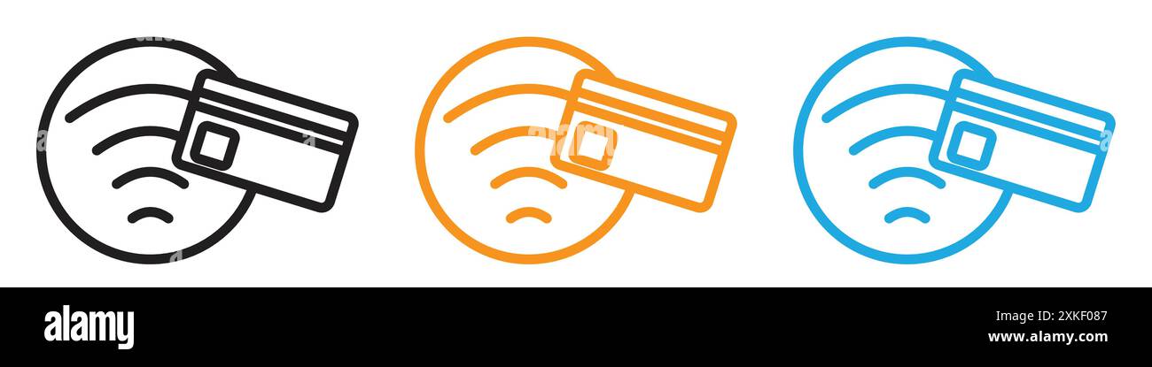 Contactless Payment icon vector logo set collection or bundle pack group Stock Vector Image ...