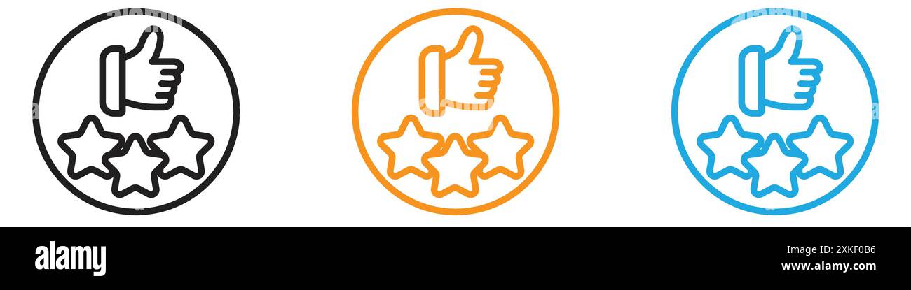 customer product rating icon vector logo set collection or bundle pack ...