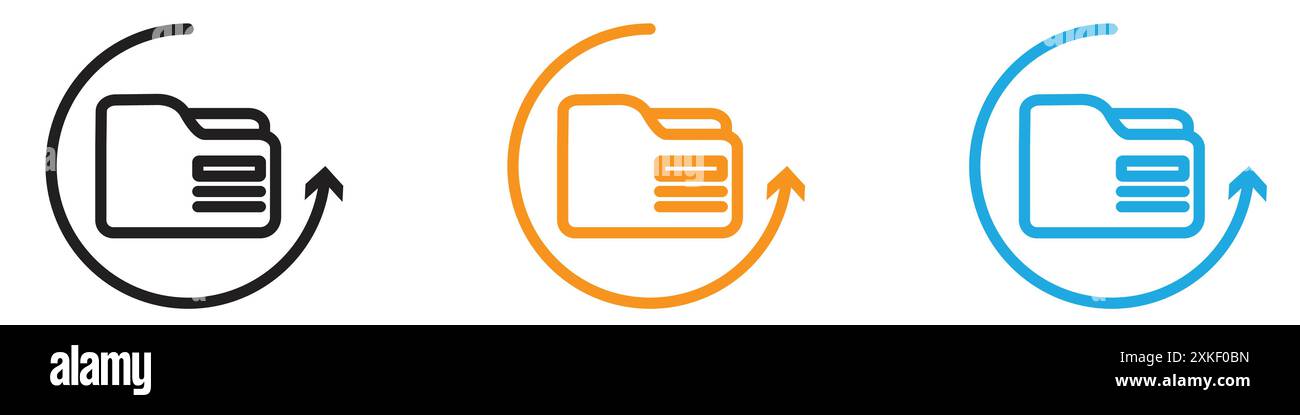 Data Recovery icon vector logo set collection or bundle pack group ...