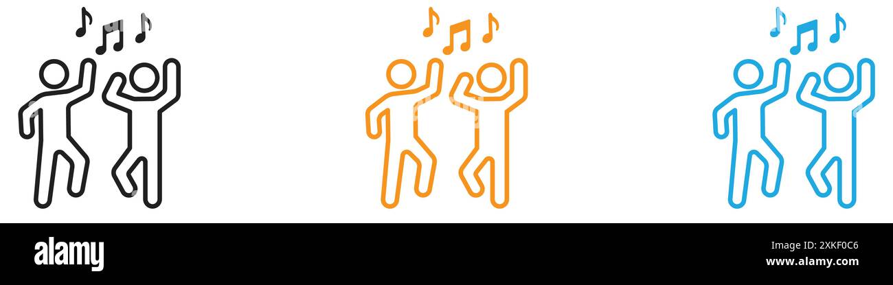 dance icon vector logo set collection or bundle pack group Stock Vector ...