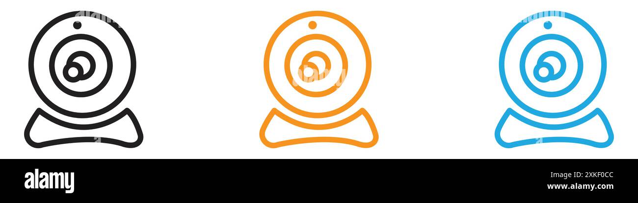 Digital Webcam icon vector logo set collection or bundle pack group ...