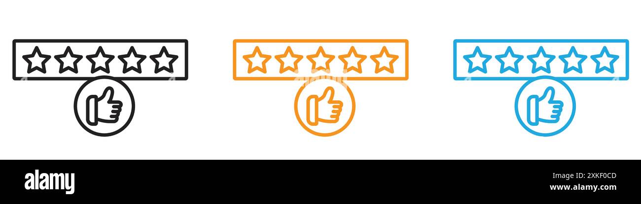 Customer Product Rating Icon Vector Logo Set Collection Or Bundle Pack Group Stock Vector Image