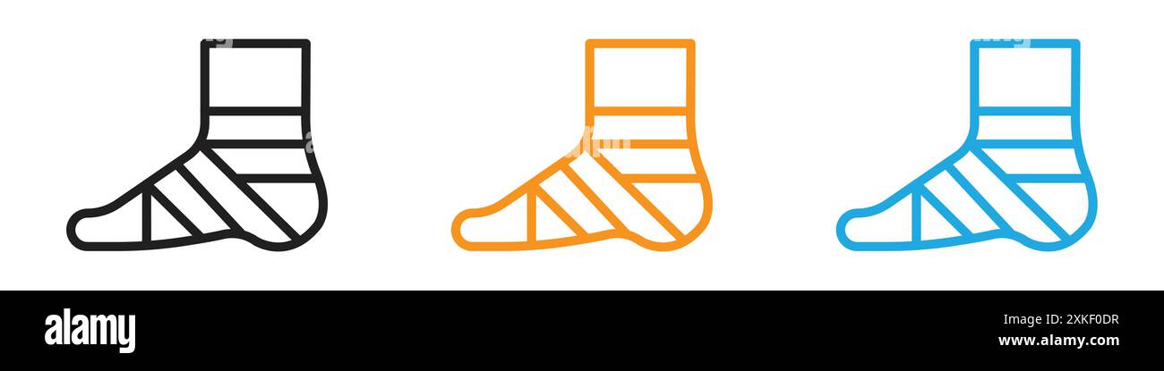 Elastic bandage icon vector logo set collection or bundle pack group ...