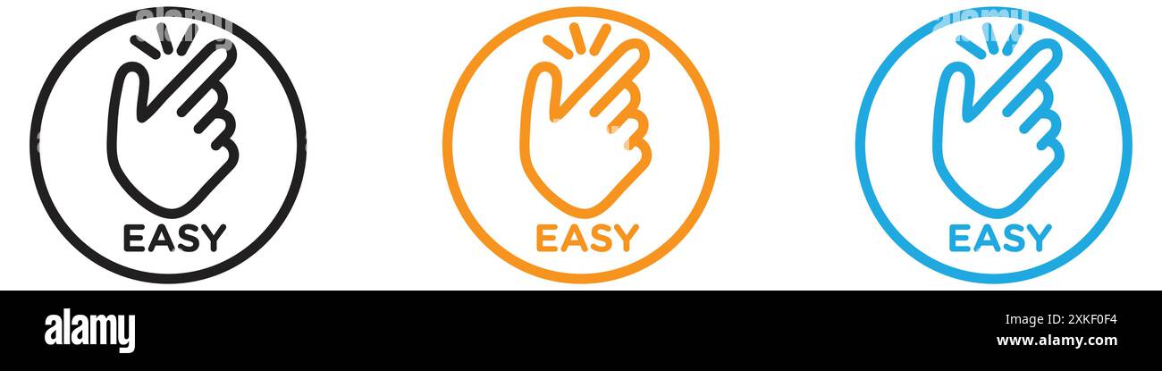 Easy icon vector logo set collection or bundle pack group Stock Vector ...