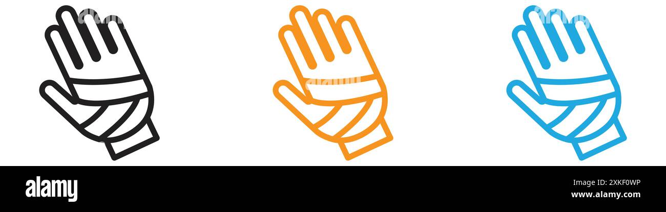 hand accident icon vector logo set collection or bundle pack group ...