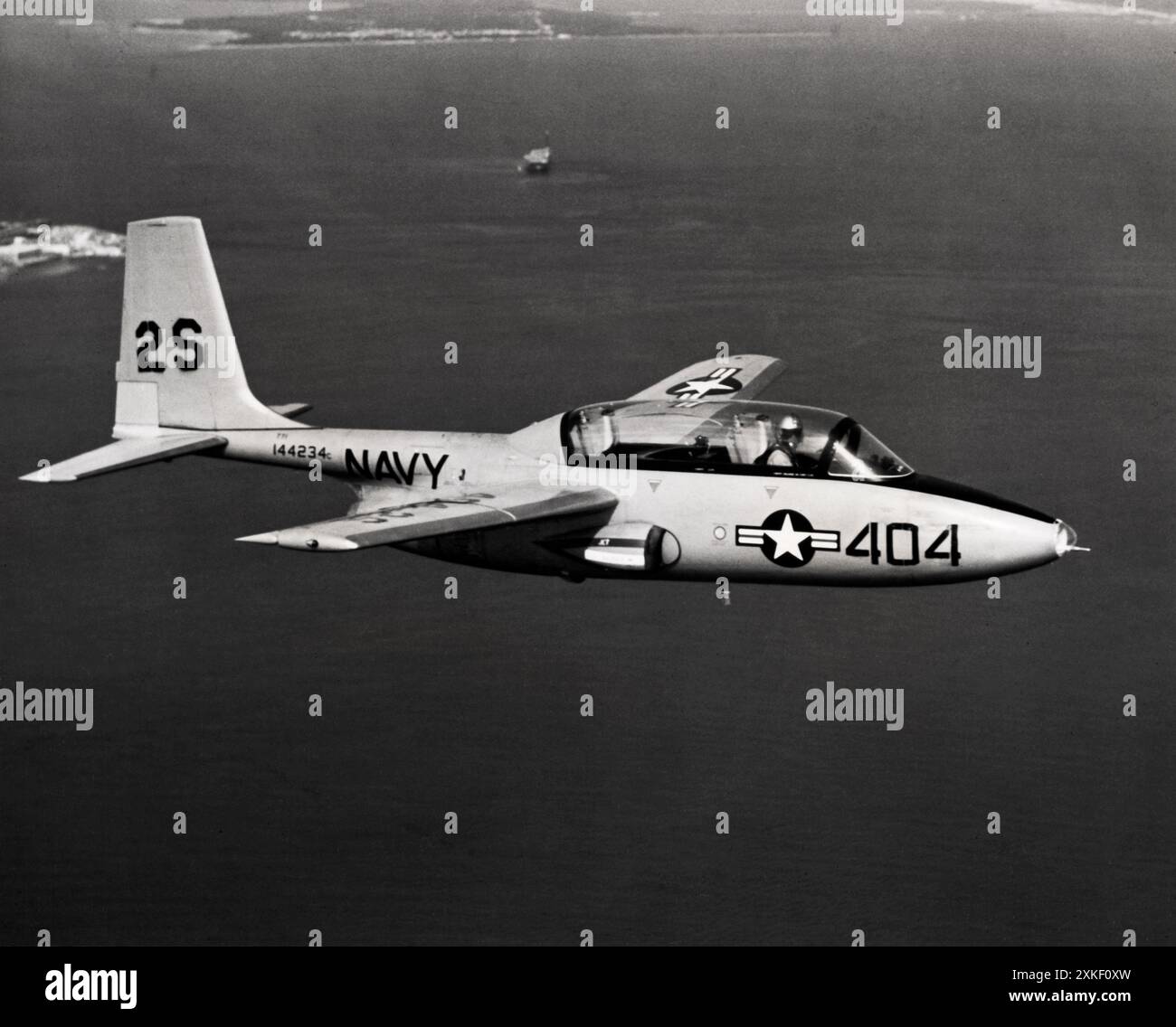 United States c 1958 A Temco TT-1 Pinto in flight as a tandem two seat ...