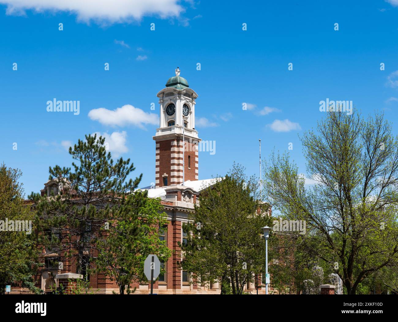 HIBBING, MN - 18 MAY 2024: City Hall Building with clock tower in ...