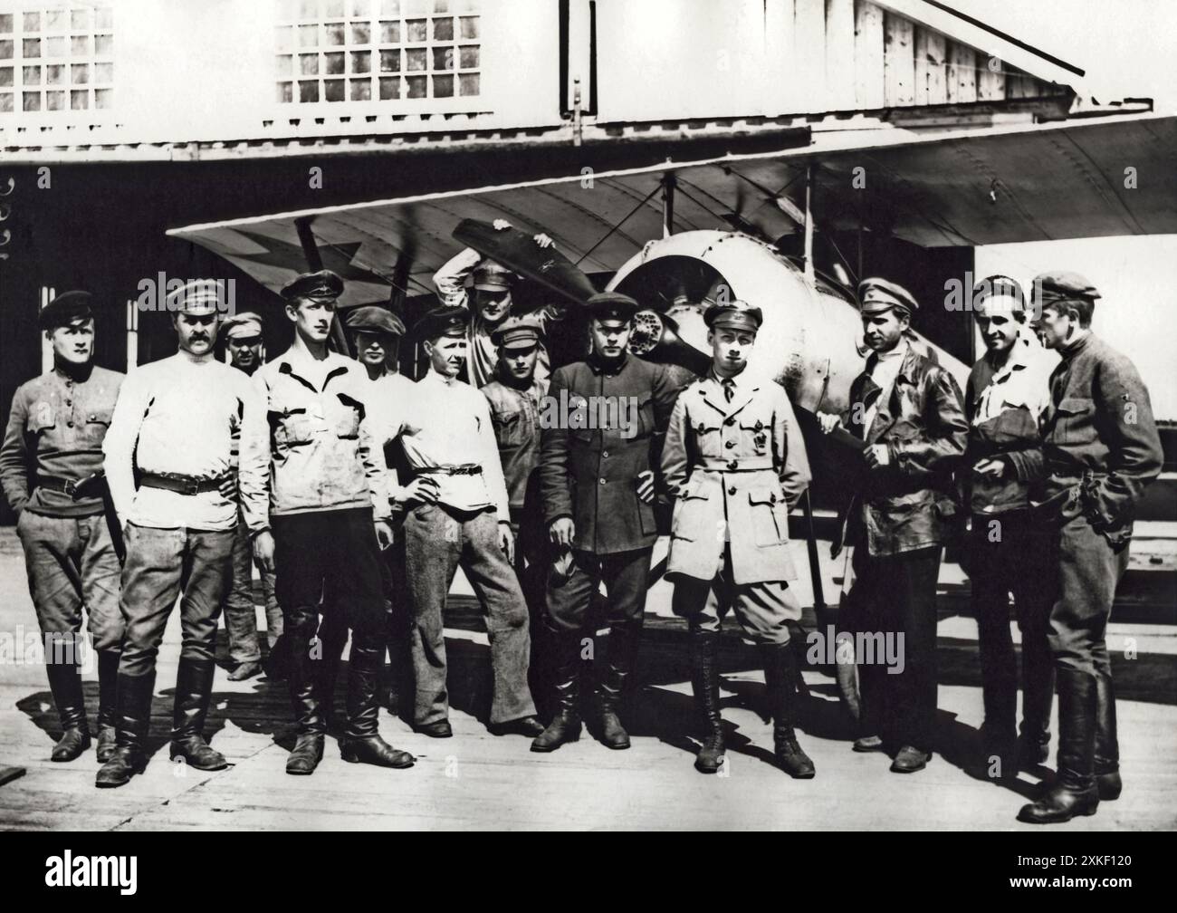 Russia, 1920 Red Air Force airmen of the Western Front detachment ...