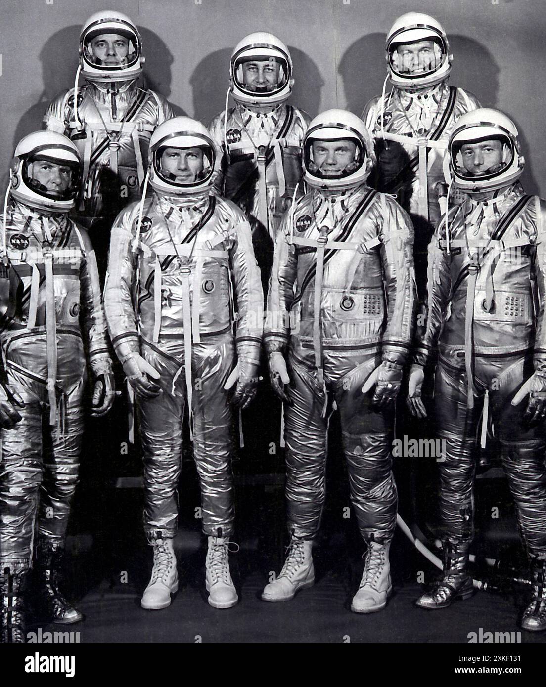 Cape Canaveral, Florida April 27, 1959. Group portrait of original ...